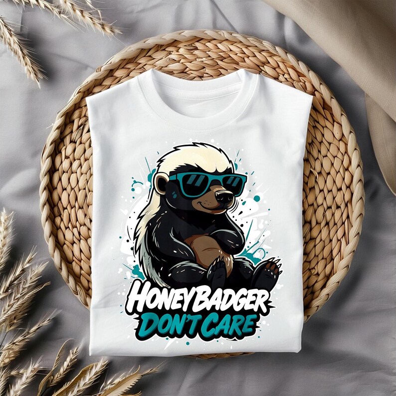 Honey Badger Don’t Care PNG, Cute Cool Honey Badger Wearing Sunglasses ...