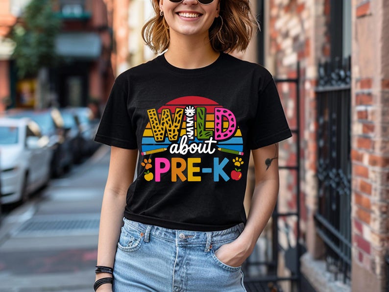 Wild About Pre-k PNG: Animal Classroom Sublimation Graphic (digital ...