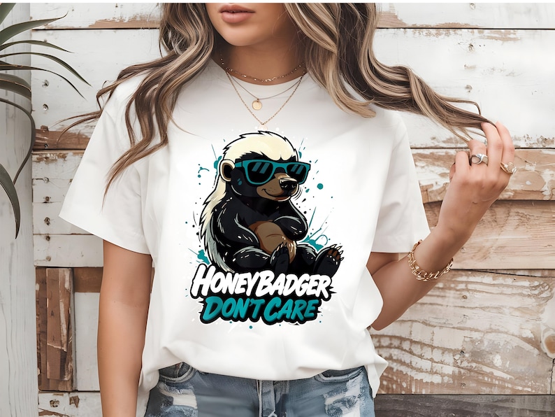 Honey Badger Don’t Care PNG, Cute Cool Honey Badger Wearing Sunglasses ...