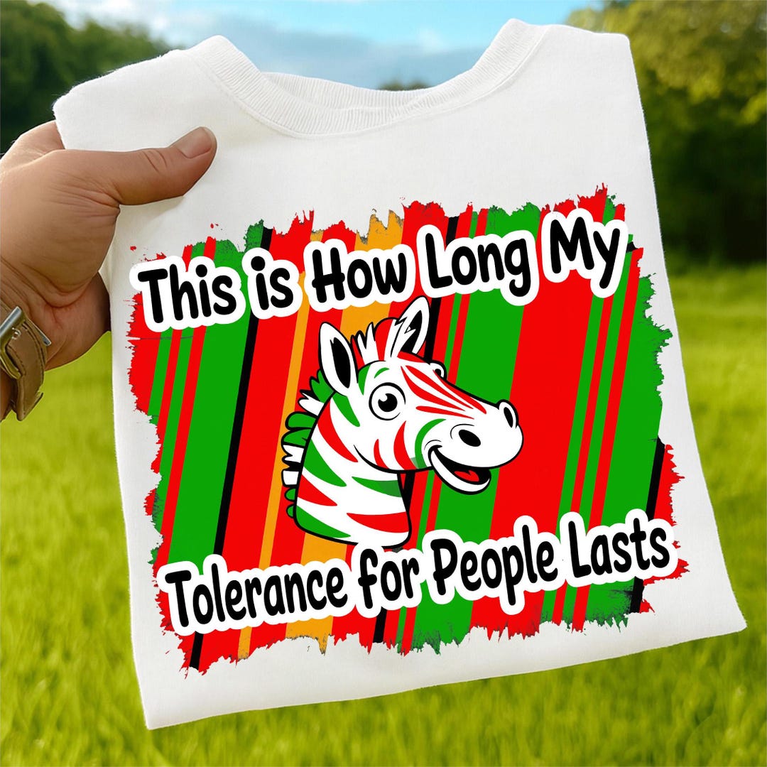 Funny Zebra Tolerance Quote PNG: Sublimation Design (digital Download ...