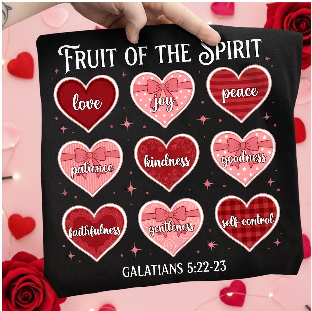 Fruit of the Spirit PNG, Galatians 5:22-23 Shirt Design, Christian Bow ...