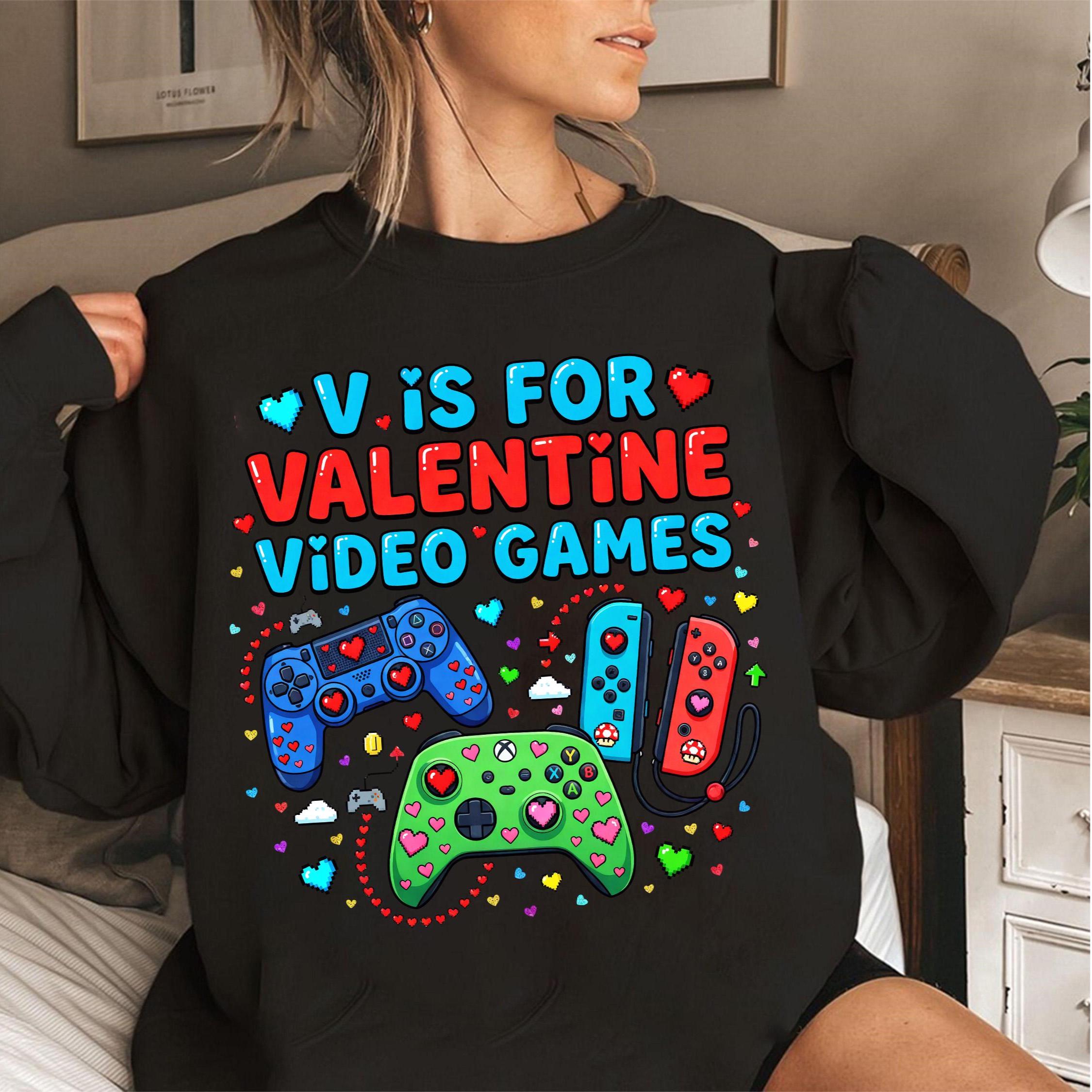 V is for Valentine Video Games PNG, Gamer Valentine PNG, Gaming Love ...