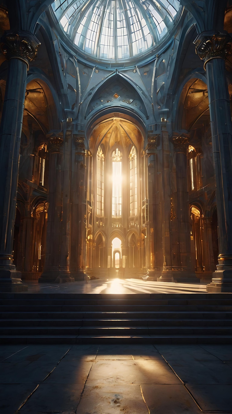 25 Divine Futuristic Wallpapers | Sci-fi Temples, Cosmic Sanctuaries ...