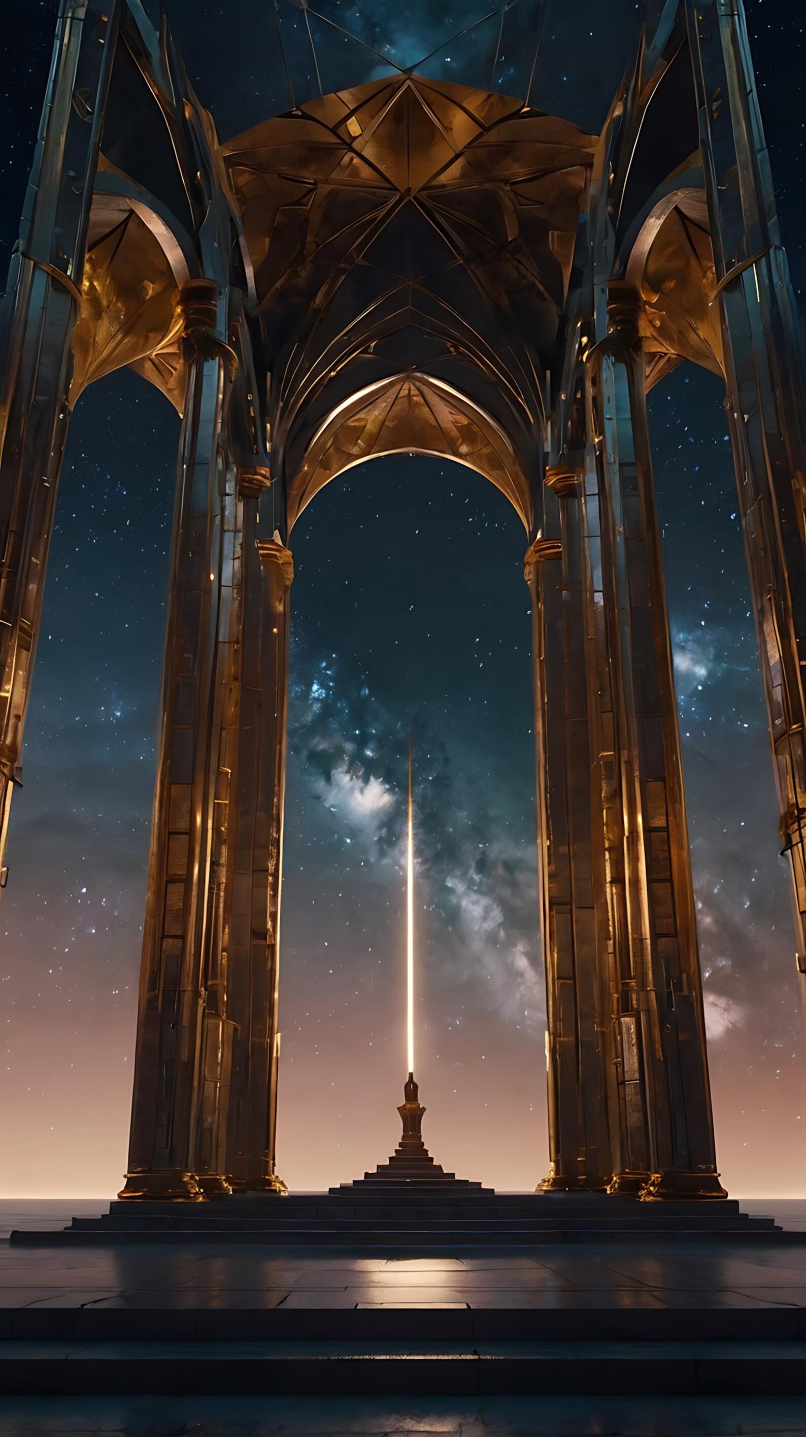 25 Divine Futuristic Wallpapers | Sci-fi Temples, Cosmic Sanctuaries ...