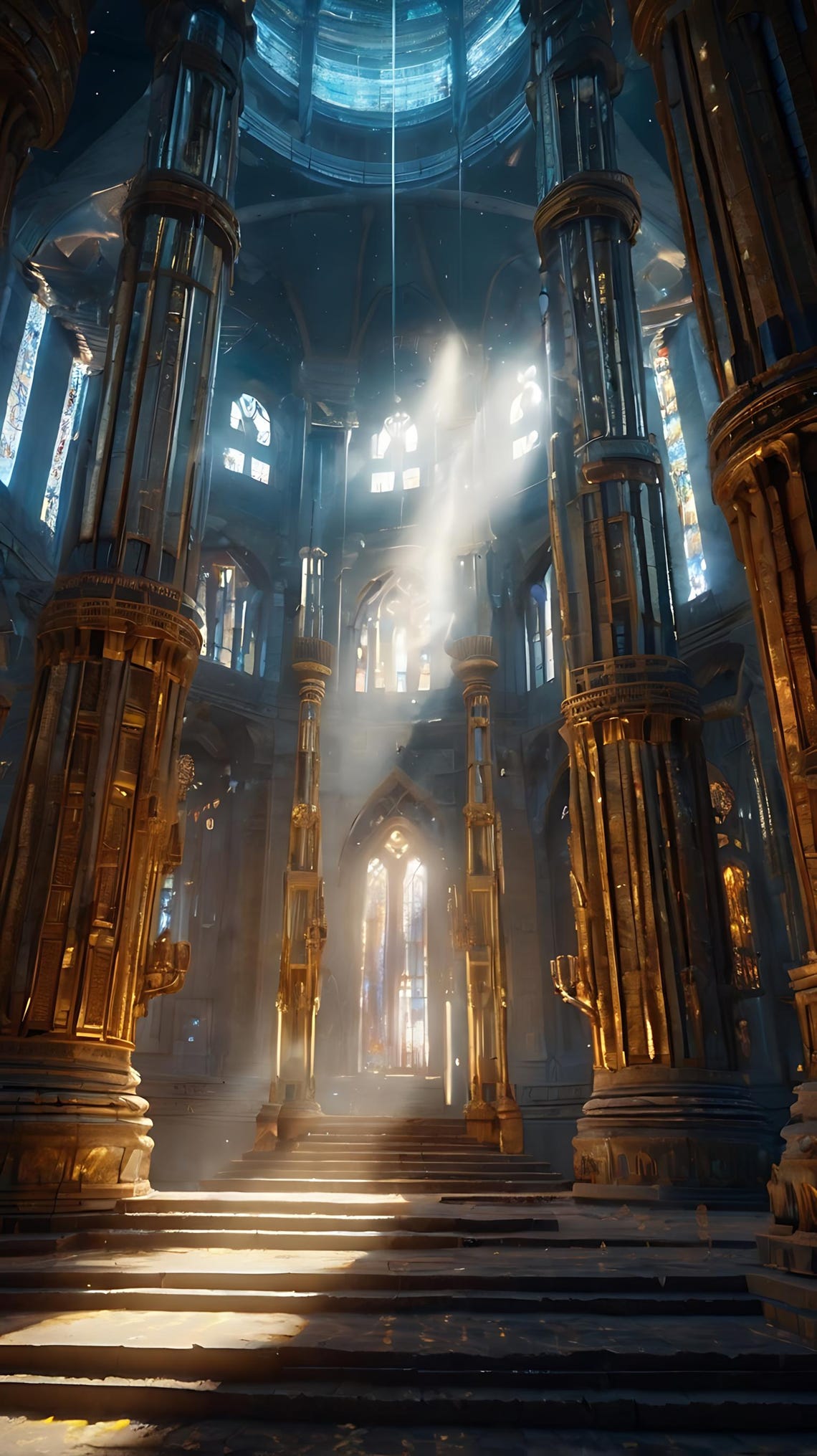 25 Divine Futuristic Wallpapers | Sci-fi Temples, Cosmic Sanctuaries ...