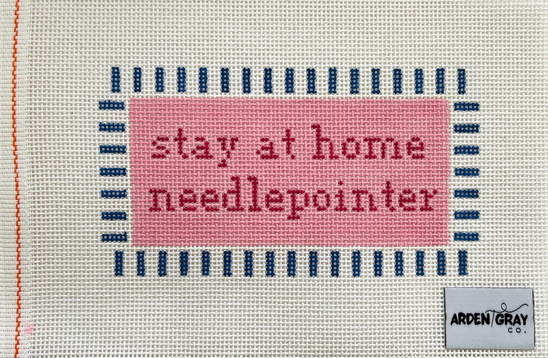 Stay at Home Needlepointer Canvas, 13 Mesh Needlepoint Canvas ...