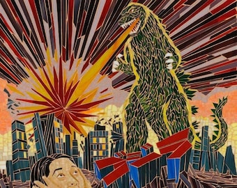 Godzilla Mosaic - Etsy