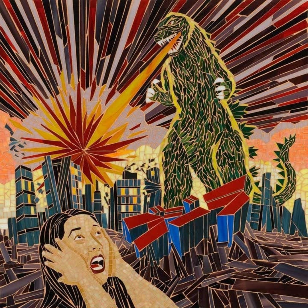 Godzilla Mosaic Style T-shirt - Etsy