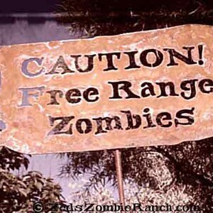 Caution Free Range Zombies Metal Garden or Yard Sign Free - Etsy