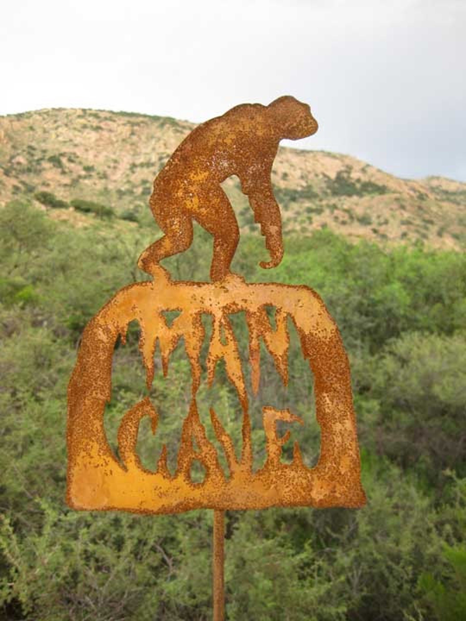Man Cave Metal Yard Art or Garden Stick Sign Free Shipping - Etsy