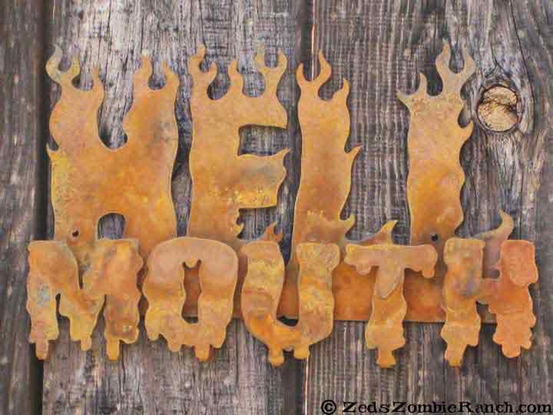 Hell Mouth Metal Steel Wall Sign - Free Shipping in US - Etsy