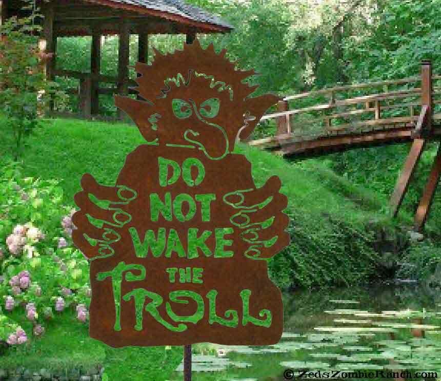 Do Not Wake the Troll Metal Garden Art or Yard Sign Free | Etsy