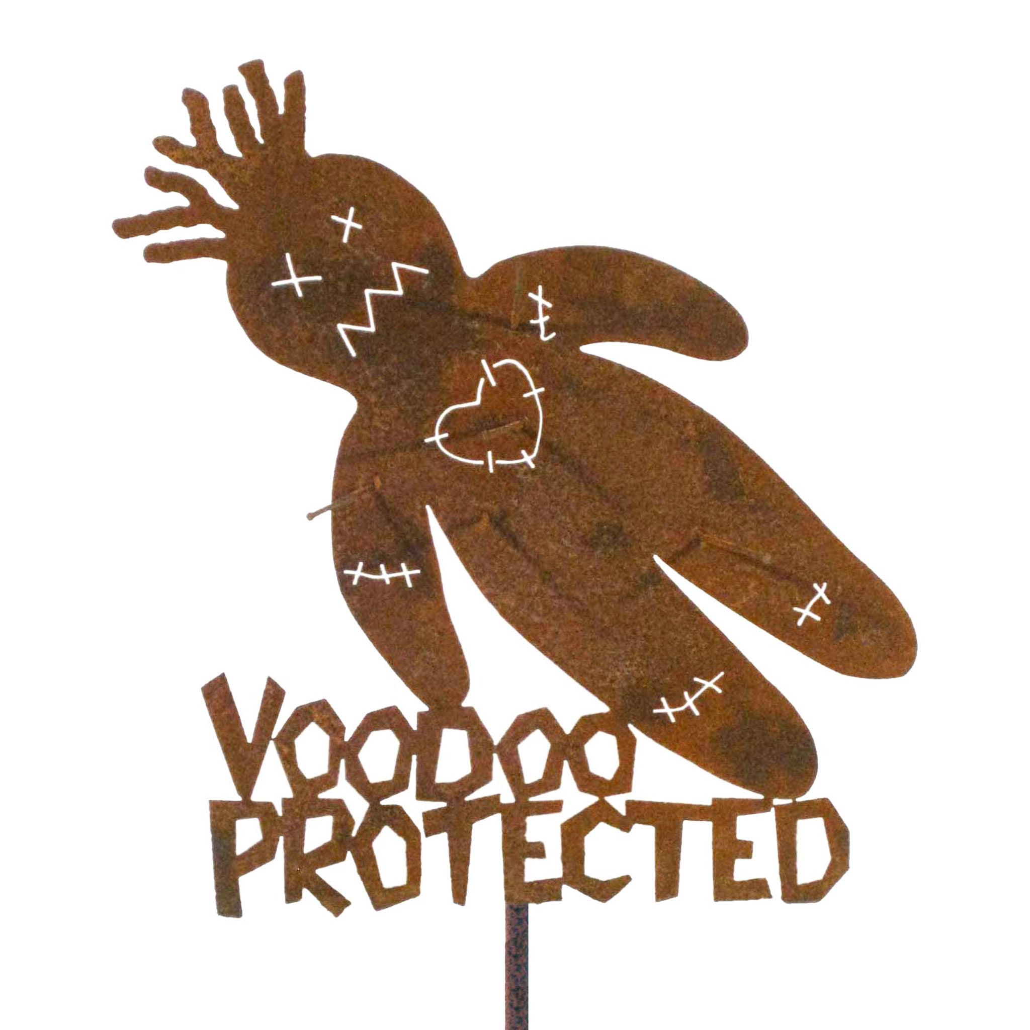 Voodoo Doll Protected Metal Garden or Yard Art Sign - Free Shipping to ...