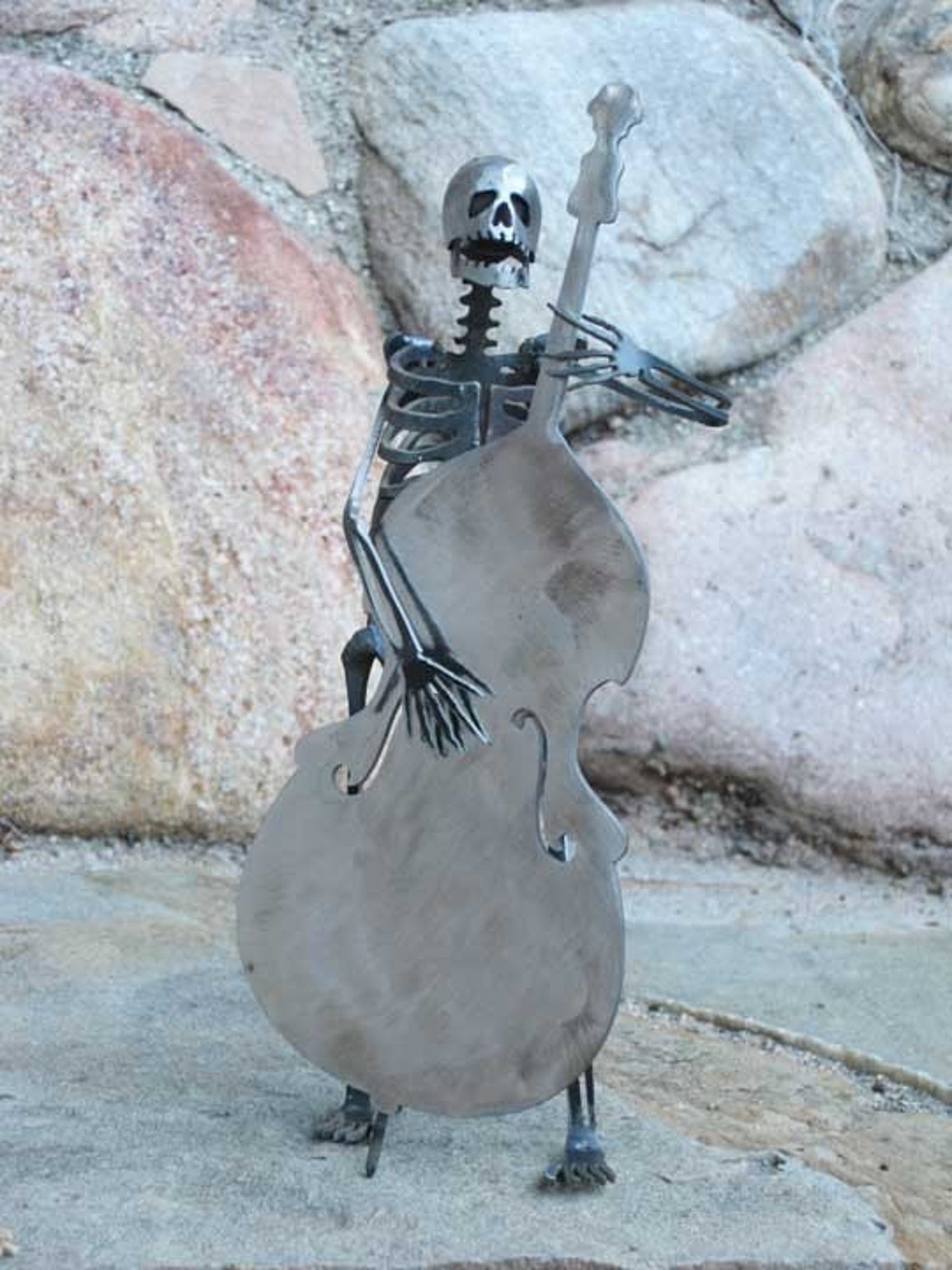 Zombie Skeleton Musician Playing Upright Double Bass Free | Etsy