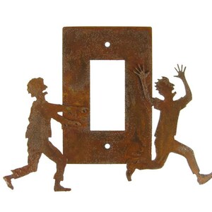 Zombie Chasing Victim Decorative Lightswitch - Single Switch - Free ...