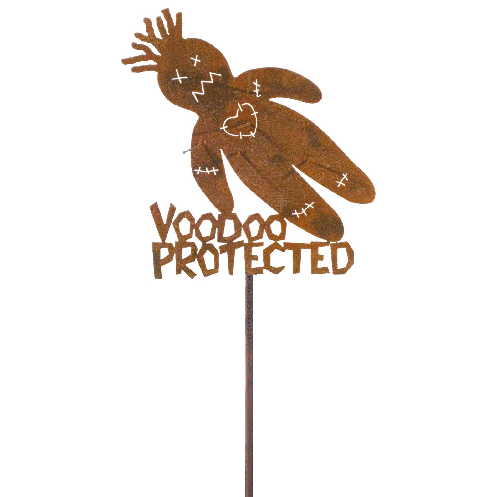 Voodoo Doll Protected Metal Garden or Yard Art Sign - Free Shipping to ...