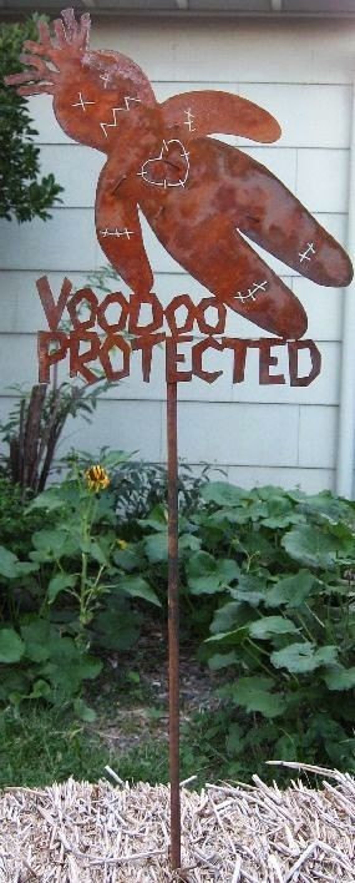 Voodoo Doll Protected Metal Garden or Yard Art Sign - Free Shipping to ...