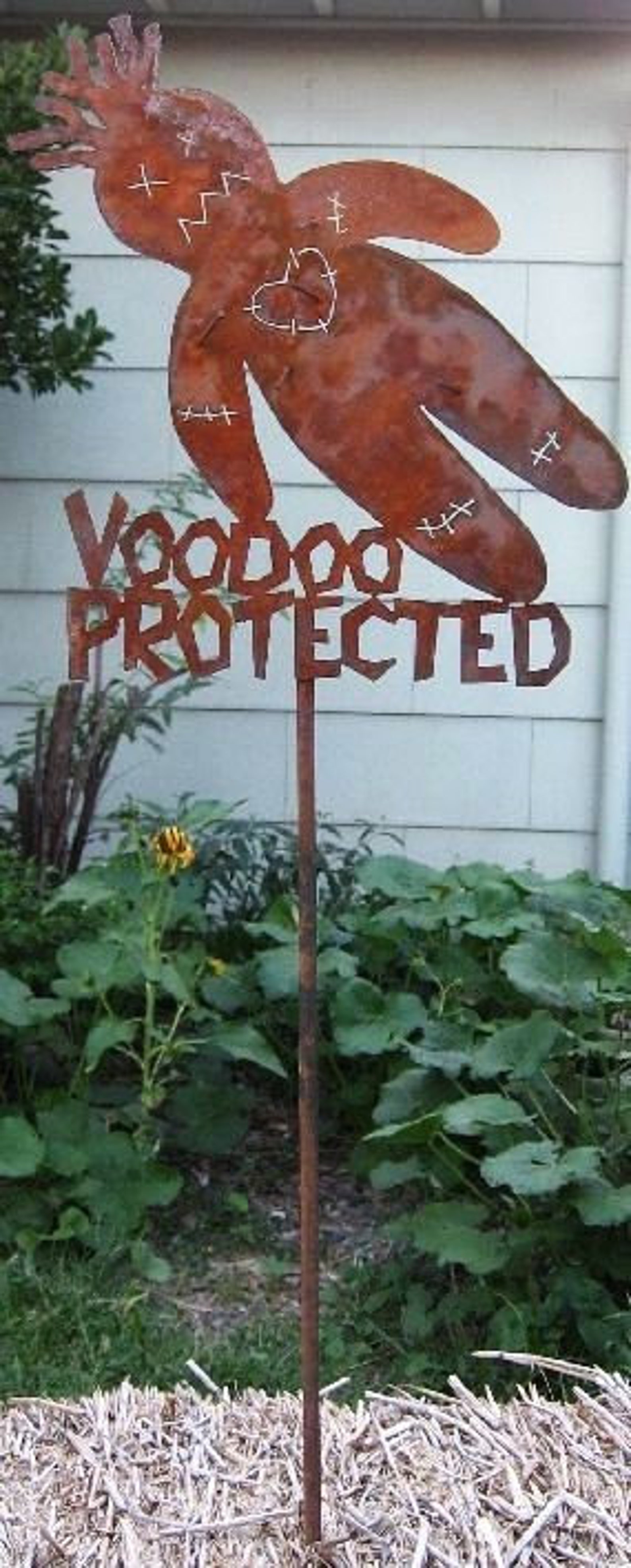 Voodoo Doll Protected Metal Garden or Yard Art Sign - Free Shipping to ...