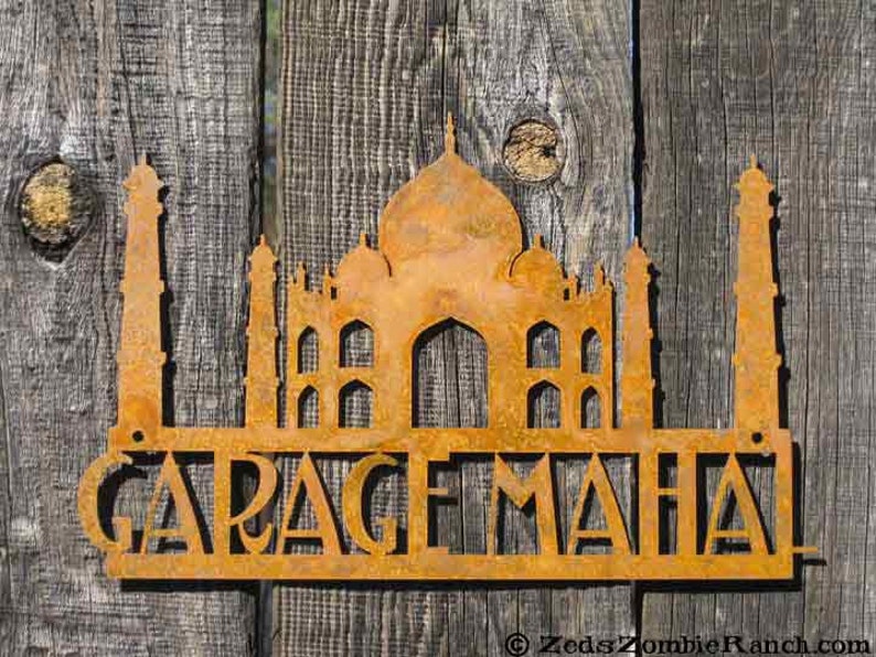 Garage Mahal Wall Sign Free Shipping in US - Etsy