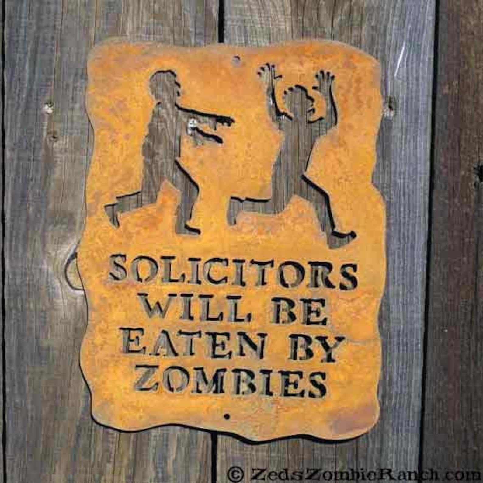 Solicitors Will Be Eaten by Zombies Wall Sign Free Shipping | Etsy