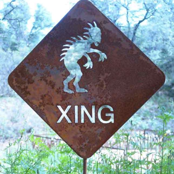 Chupacabra Crossing Sign - Etsy