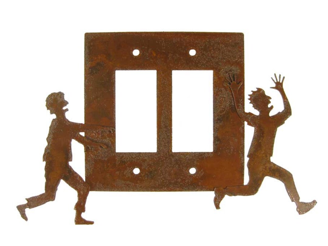 Zombie Chasing Victim Decorative Lightswitch Double Switch Free ...