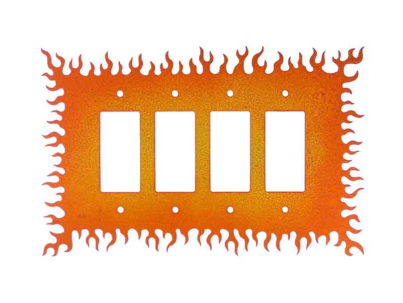 Decorative Lightswitch Flames Quadruple Switch Free - Etsy
