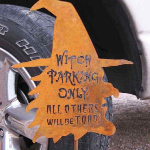 Witch Parking Halloween Yard Decoration Garden Sign Free - Etsy