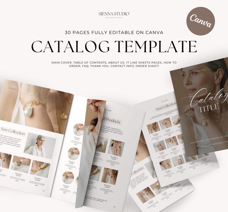 Canva Catalog Template – Editable Product Catalog for Small Business - Etsy