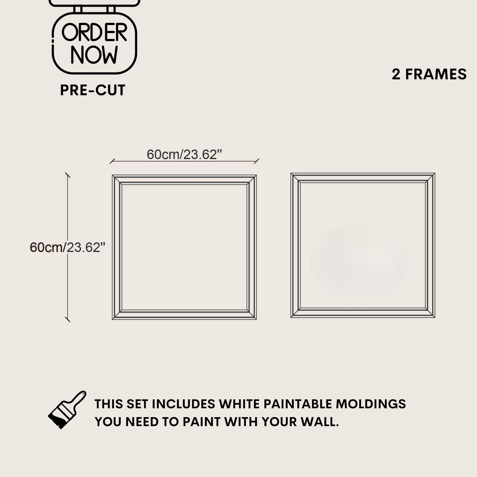 DIY Wall Paneling Kit – Pre-cut Wainscoting Frame Set - Etsy