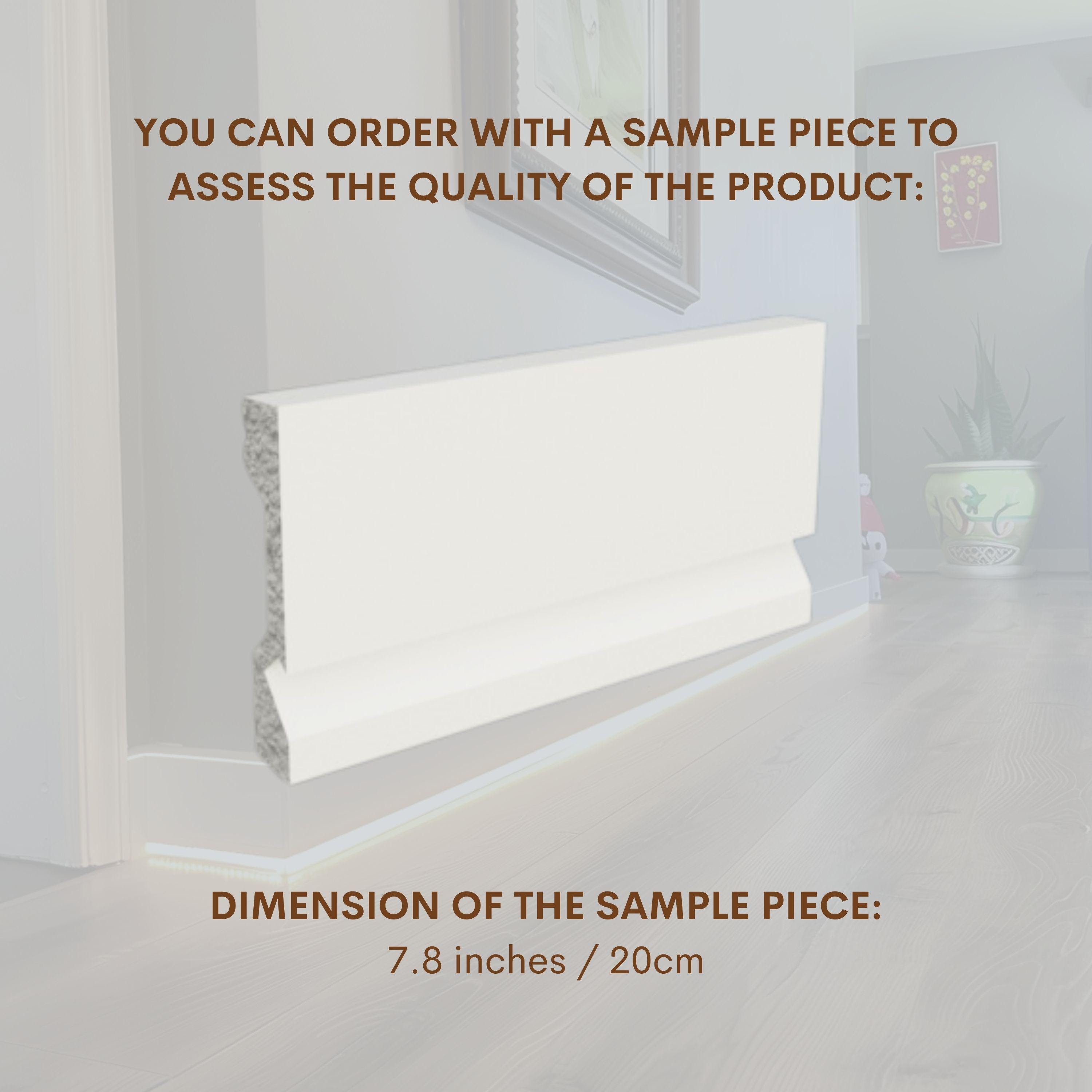 White LED Baseboard Molding, Waterproof Polymer Skirting, Wall Accent ...