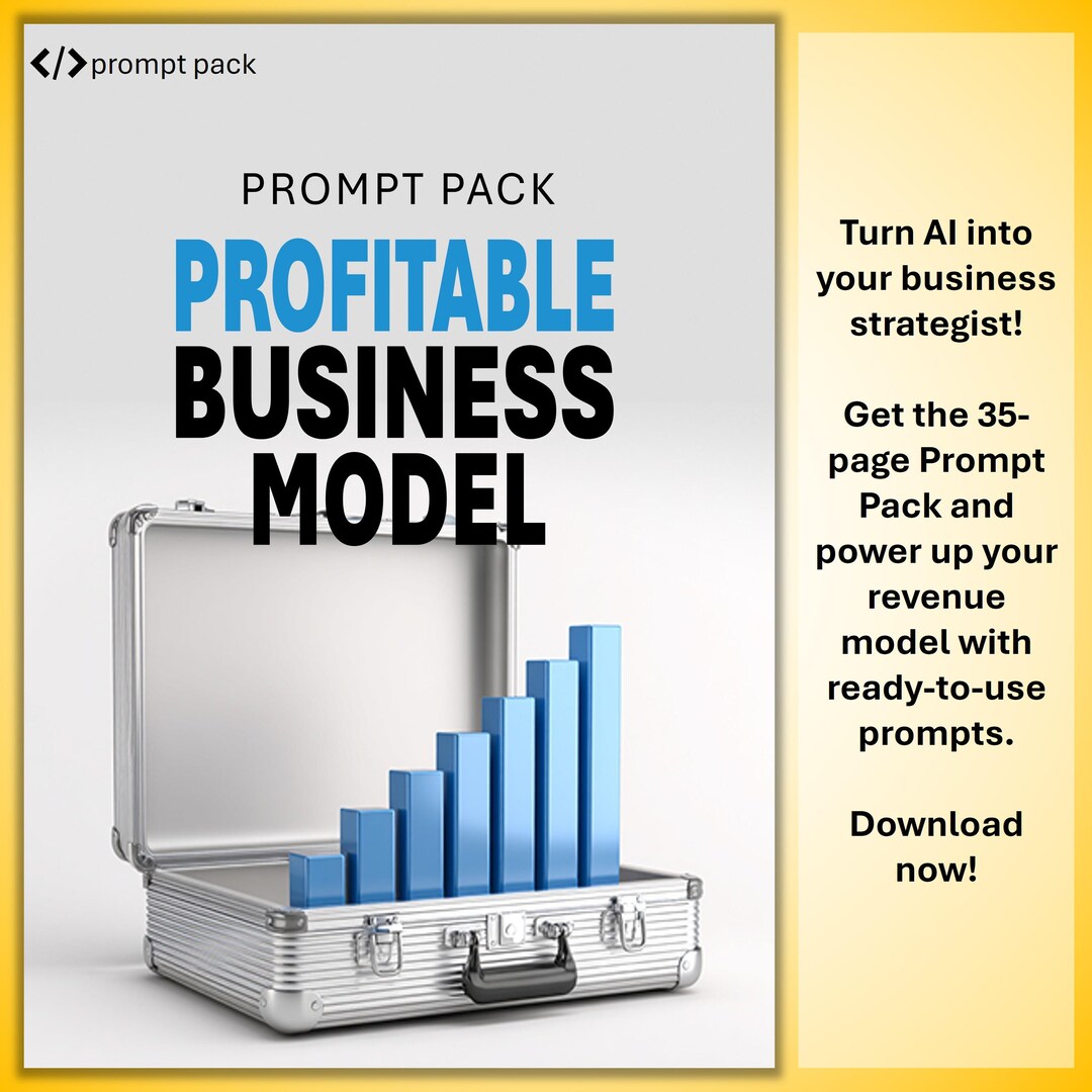 Profitable Business Model AI Prompt Pack – 35-page PDF Guide - Etsy