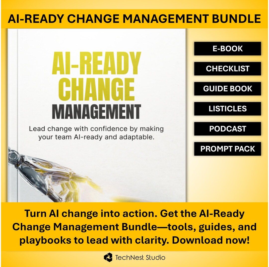 Ai-ready Change Management Bundle Toolkit – E‑book, Checklist ...