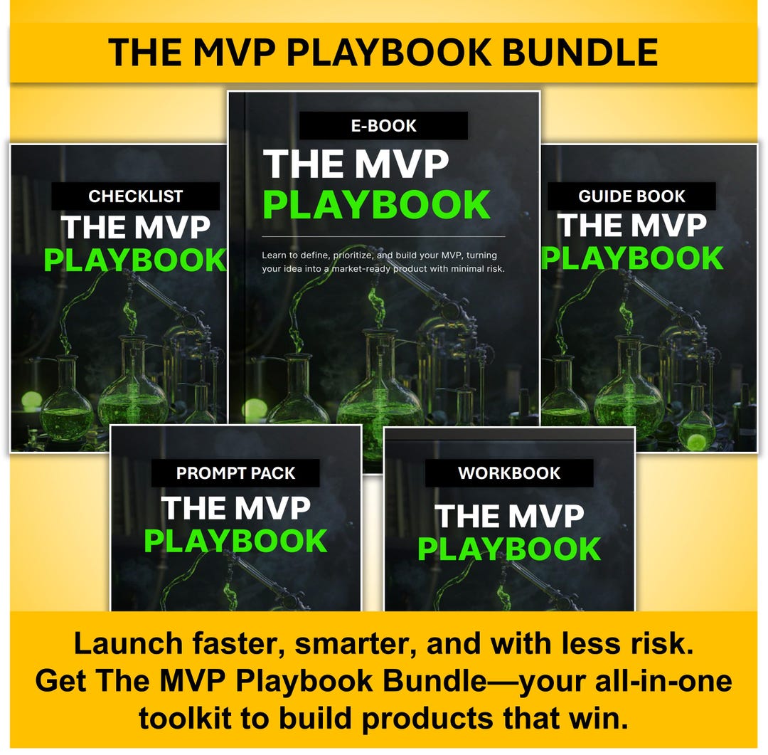 The MVP Playbook Bundle – Ebook Checklist Guide Workbook Prompt Pack to ...