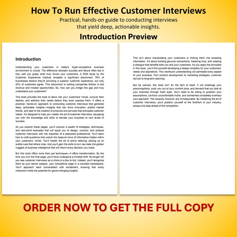 How to Run Effective Customer Interviews E-book and Checklist – hands ...