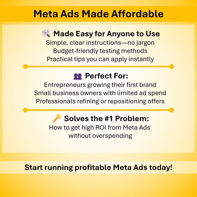 Meta Ads E-book and Checklist: Budget-friendly Facebook & Instagram ...
