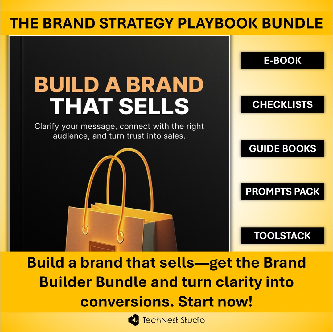 The Brand Strategy Playbook Bundle - E‑book, Checklists, Guidebooks ...