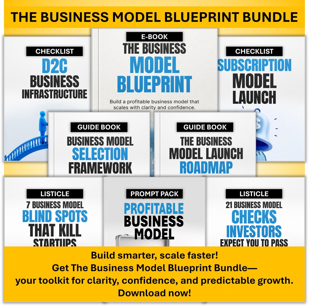 The Business Model Blueprint Bundle – E‑book, Checklists, Guide Books ...