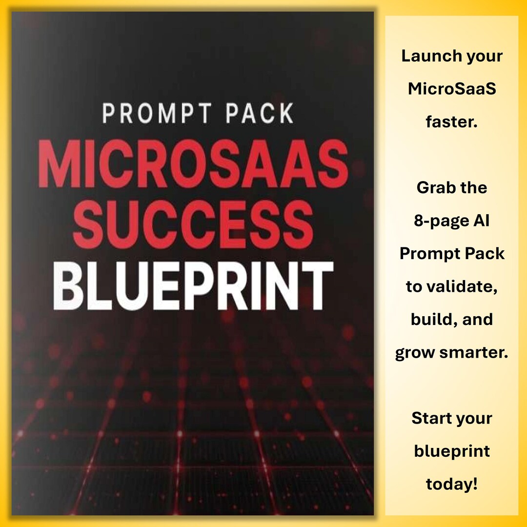 Microsaas Success Blueprint Prompt Pack — 8‑page AI Guide for ...