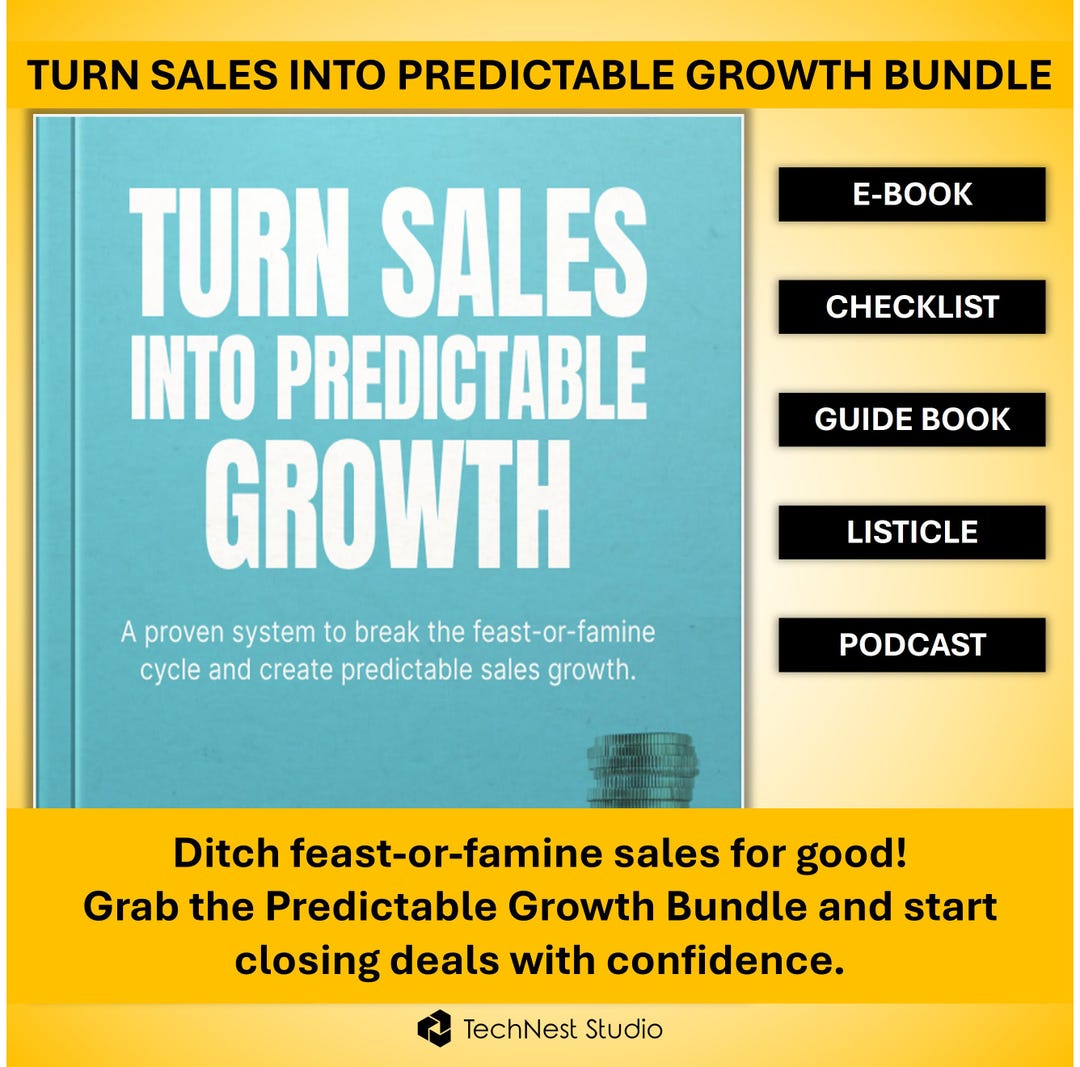 Turn Sales Into Predictable Growth Bundle– E‑book, Checklists, Guides ...