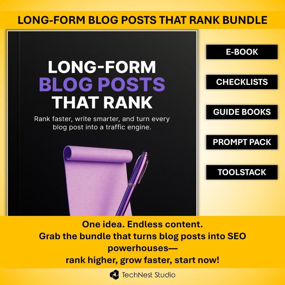 Long-form Blog Posts That Rank Bundle: SEO Content Toolkit, E‑book ...