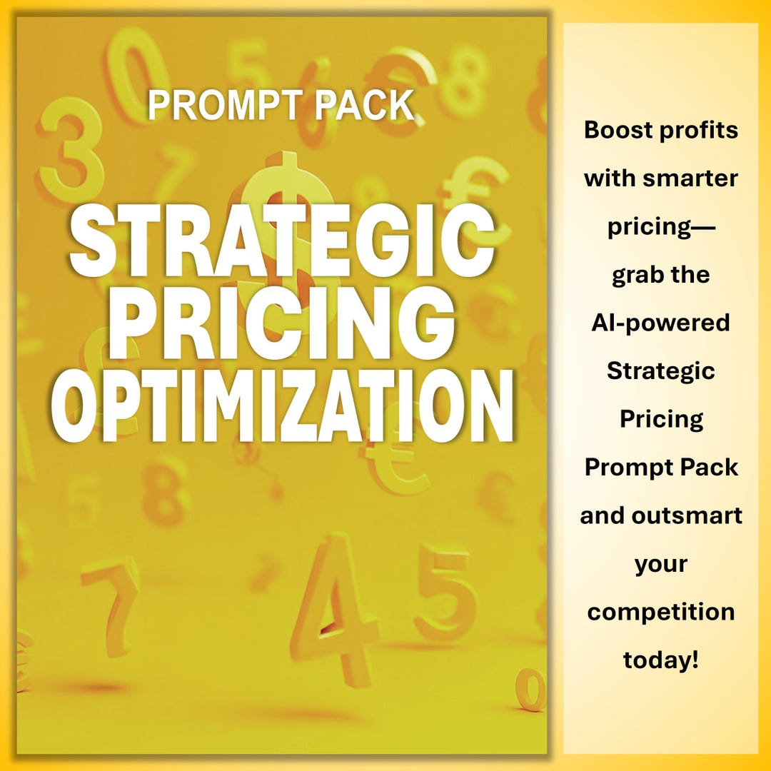 Strategic Pricing Optimization Prompt Pack for Smarter Value-based ...