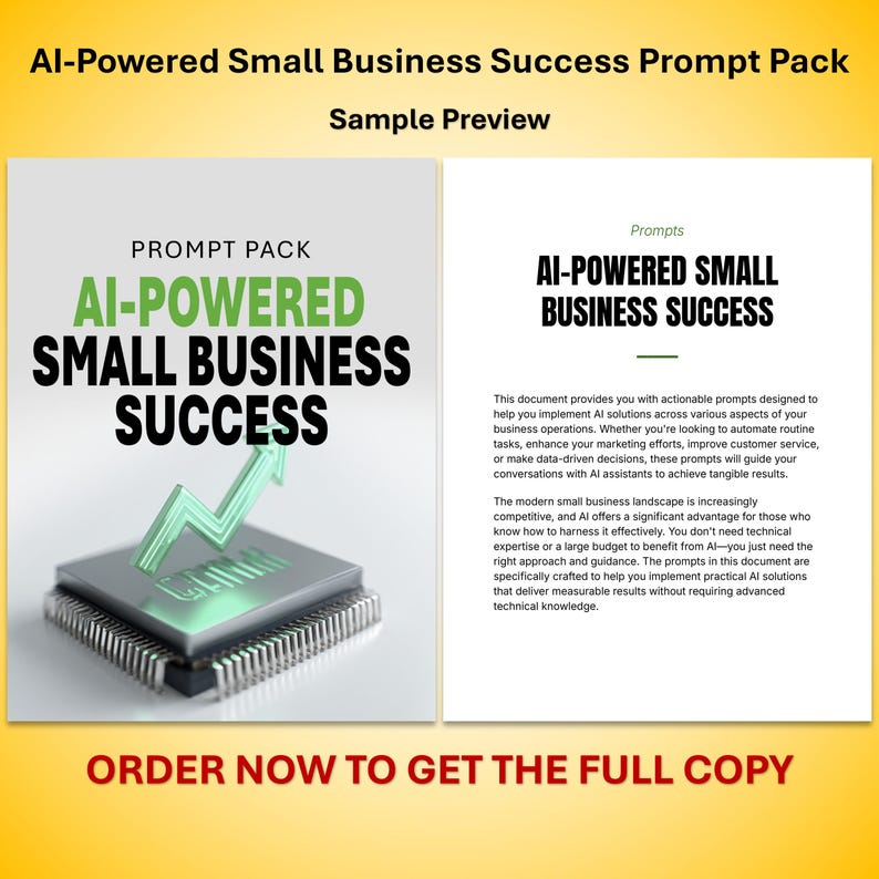 Ai-powered Small Business Success Prompt Pack – 34-page Guide to Boost ...