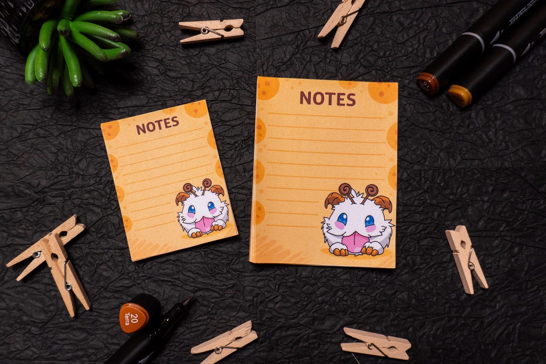 Cookie Poro Notepad | Gamer Desk Pad | League of Legends Gift | Cute ...