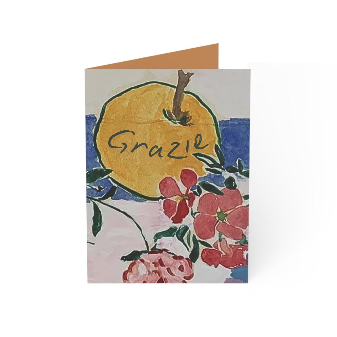 Thank You "grazie" Card - Etsy
