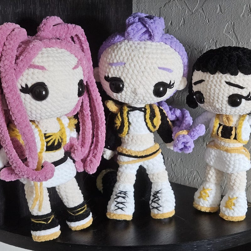 Kpop demon hunters plush huntrix - Etsy Polska