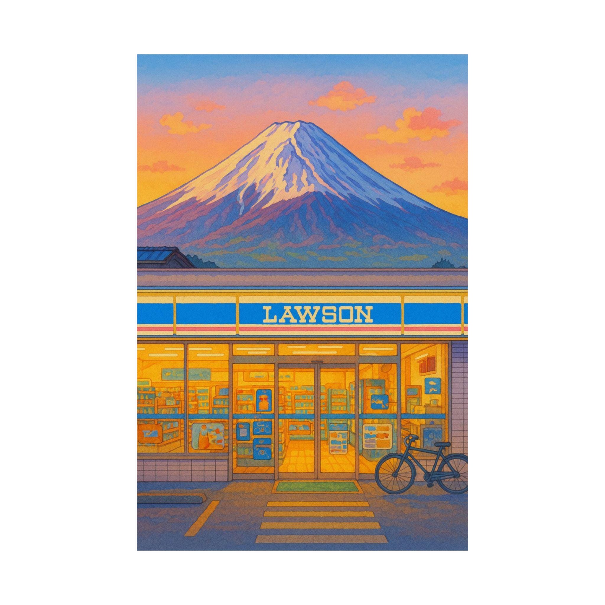 Mount Fuji Lawson Poster, Japan Convenience Store Print, Japan Mt. Fuji ...
