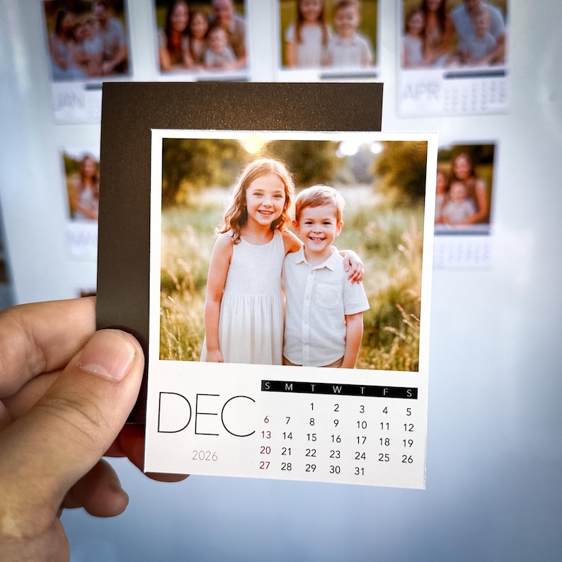2026 Photo Magnet Calendar | Custom Family Keepsake - Etsy