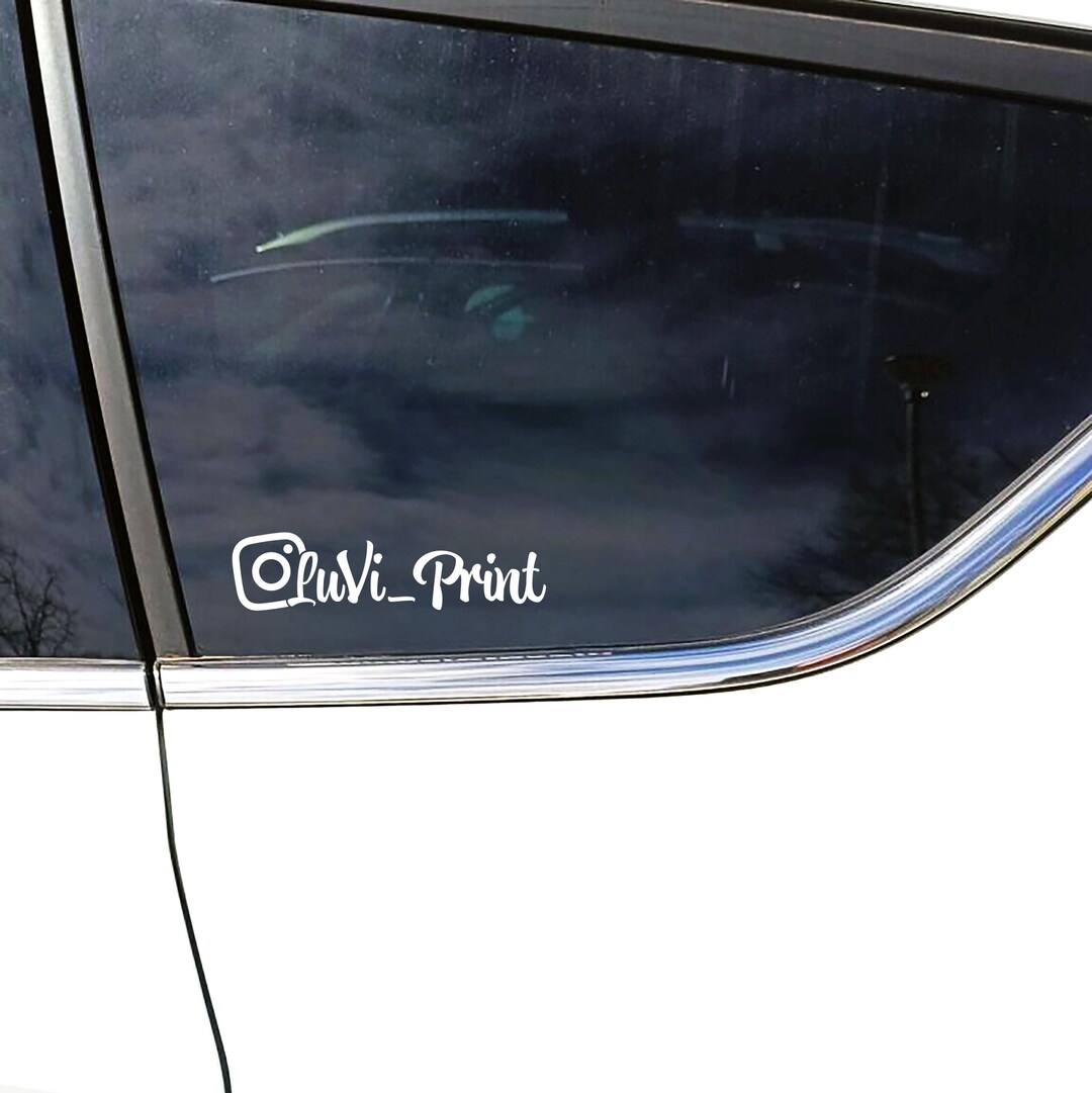 2x Custom Instagram Username Vinyl Decal, Car Window Bumper Sticker - Etsy