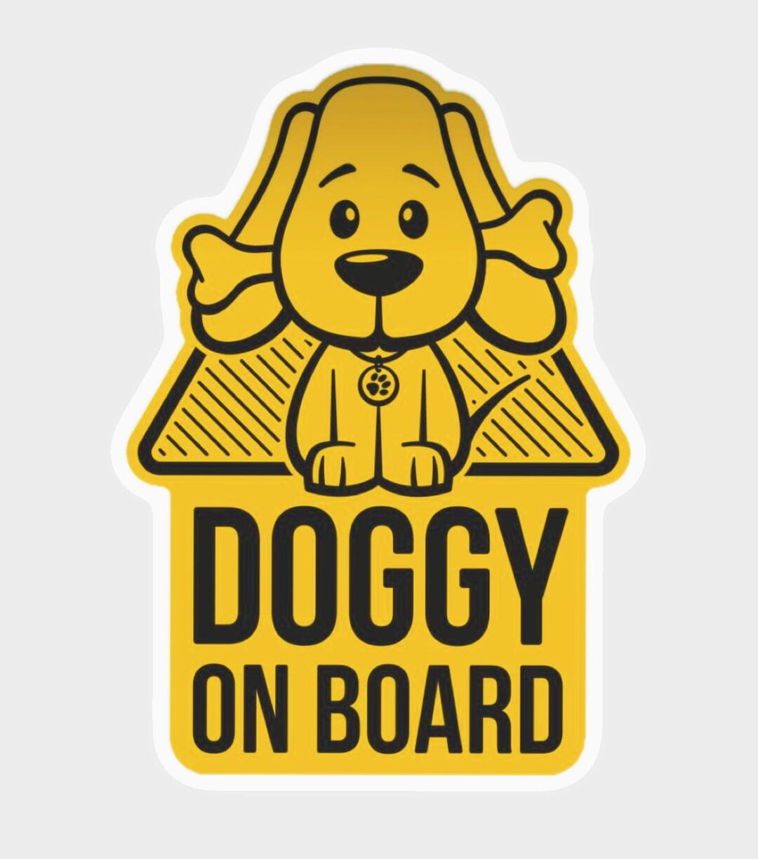 Doggy on Board Car Sticker – Funny Pet Safety Vinyl Decal - Etsy